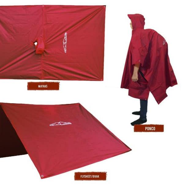 Jual Best! Jas Hujan Ponco 3 in One Tnf Matras bivak ponco ponco ...