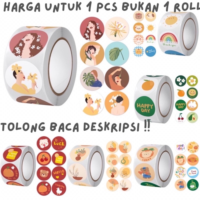 Jual (BACA DESKRIPSI) 15pcs Round Sticker Morandi Bulat Thankyou ...