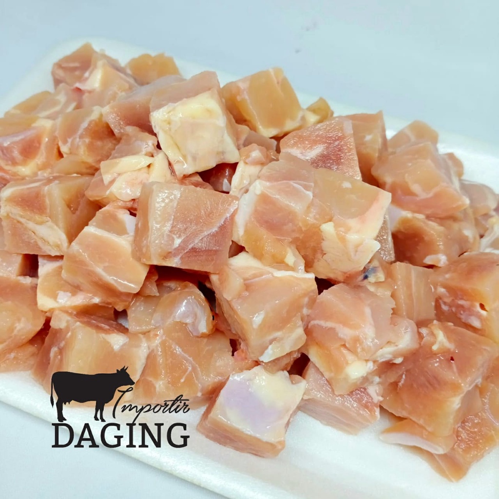 Jual Paha Ayam Potong Kotak / Boneless Paha Ayam Cube @500gr | Shopee ...