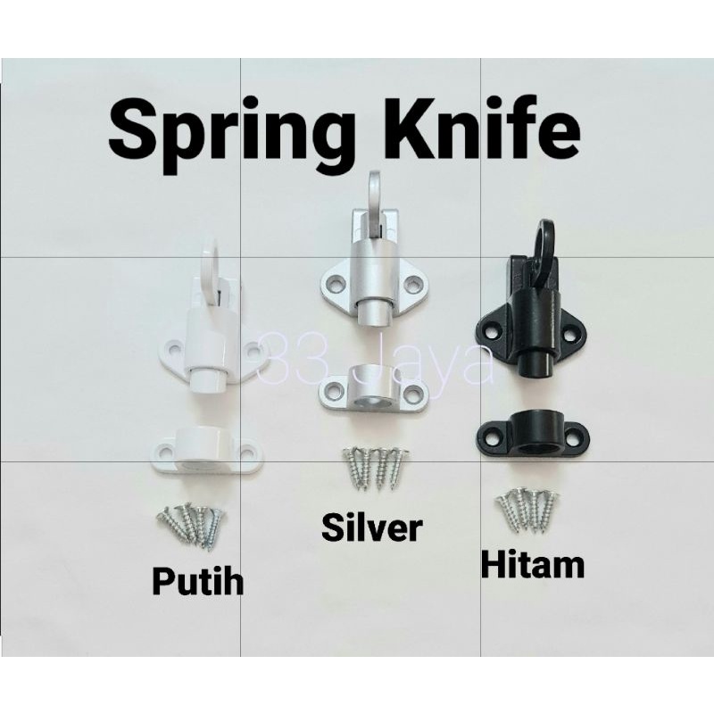 Jual Spring Knife Grendel Jendela Warna Hitam, Silver, Putih Per Pc ...