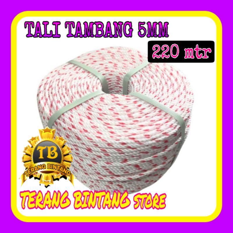 Jual TALI PPD 5MM ROLL (220 METER)/ TALI PENGIKAT BARANG,TALI TERPAL ...
