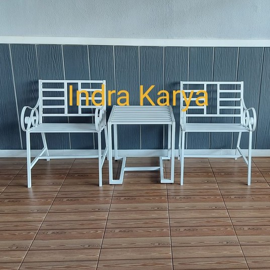 Jual Meja kursi teras besi 1 set model penuh | Shopee Indonesia