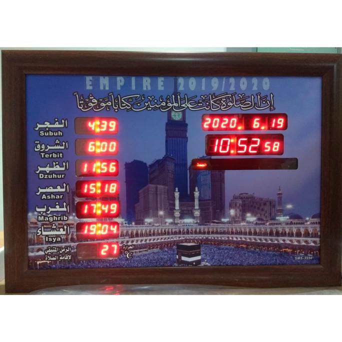 Jual Jam Dinding Digital Sholat 5 Waktu 35 X 50 Cm Plus Cetak Nama ...