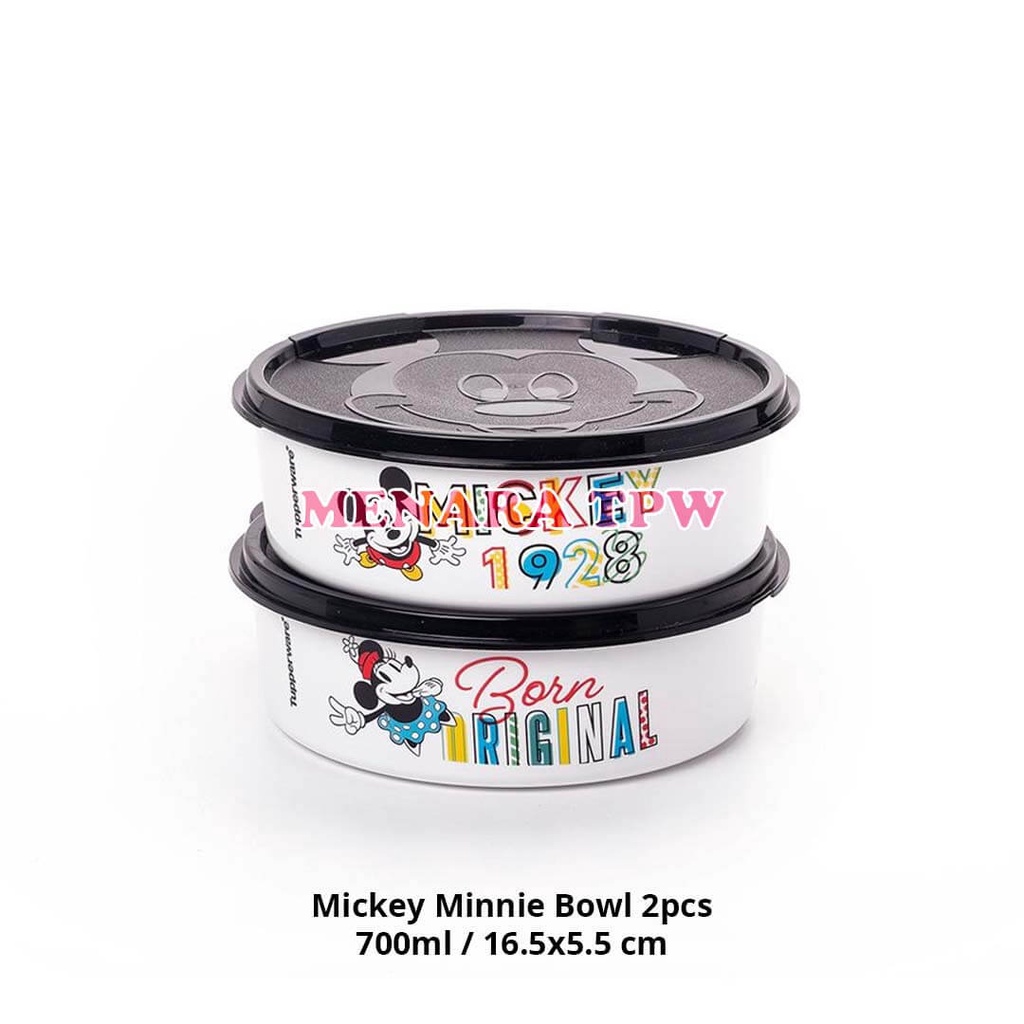 Jual Tupperware Mickey Minnie Bowl Set 2pcs Kotak Bulat Handy Bowl ...