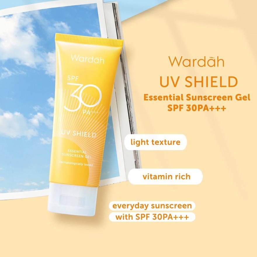 Jual WARDAH UV Shield Essential Sunscreen Gel SPF 30 PA+++ 40ml - Gel ...