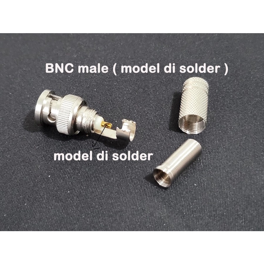 Jual Jack BNC ( Model solder ) Male Connector konektor bnc cctv | Shopee Indonesia
