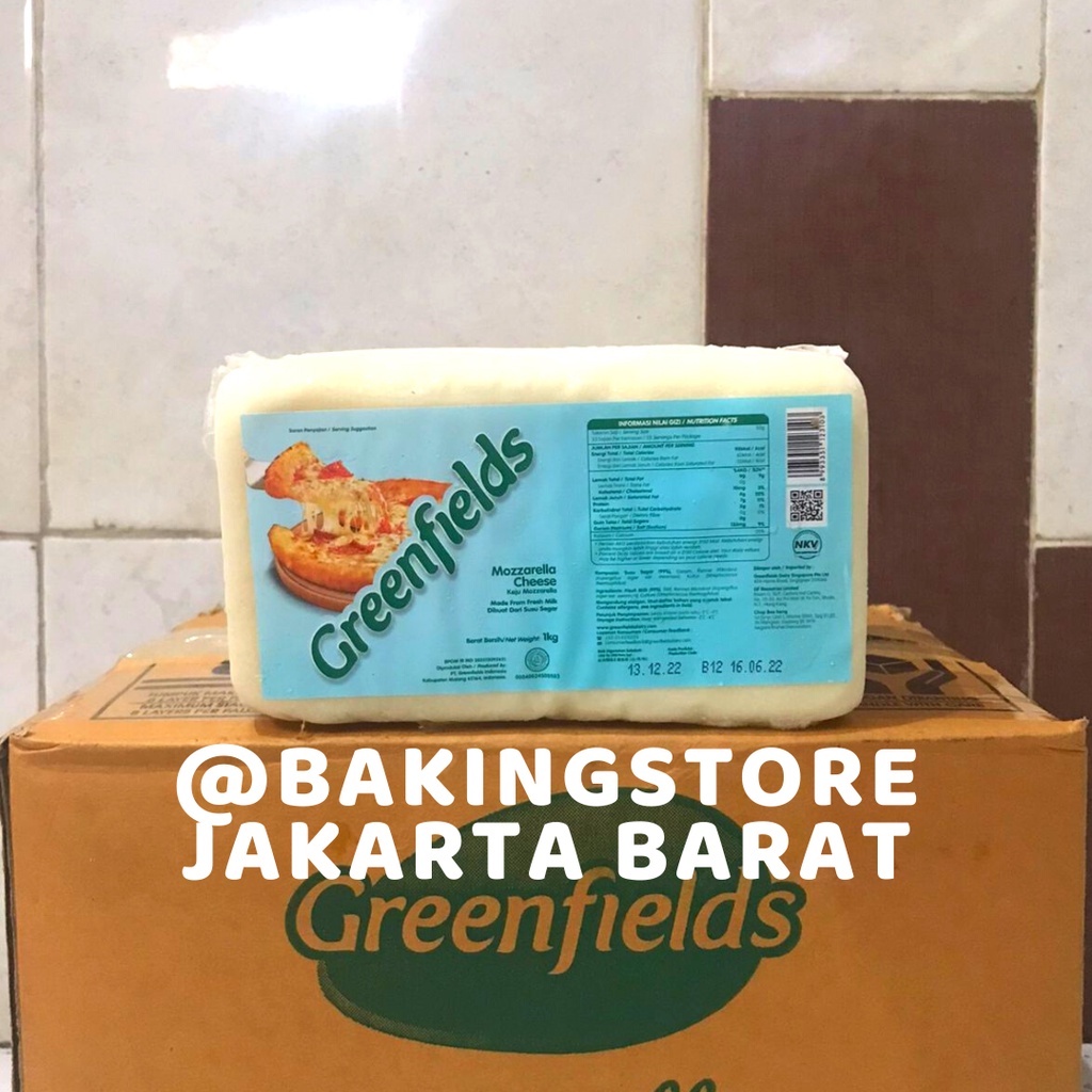 Jual Keju Mozarella Greenfields 1 Kg | Mozzarella Cheese Greenfields ...