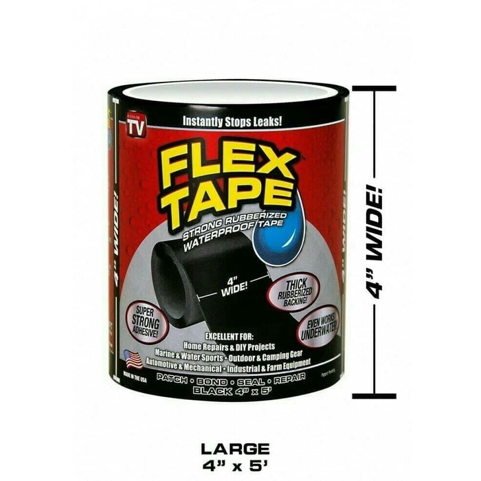 Jual FLEX TAPE 4" INCH ISOLASI LAKBAN WATERPROOF Rubberized SEAL FLEX TAPE | Shopee Indonesia