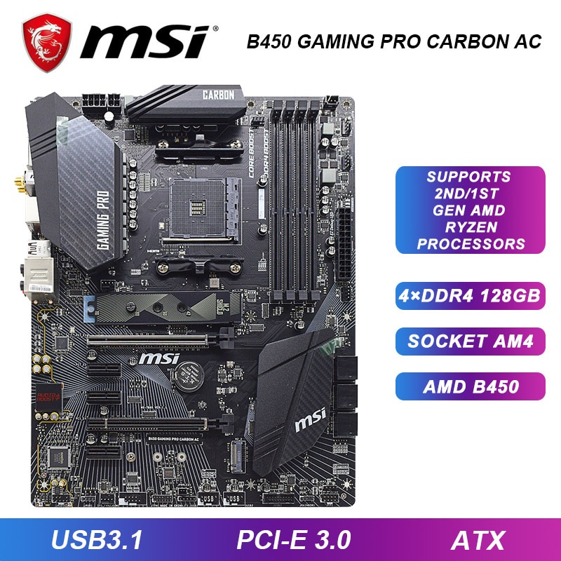 Jual PREORDER AM4 Motherboard MSI B450 GAMING PRO CARBON AC Motherboard ...