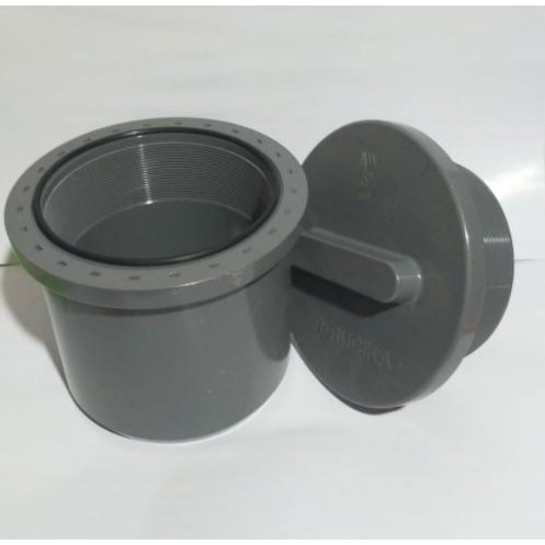 Jual CO clean out PVC cap dop tutup drat RUCIKA AW 6" 6 inch in septic ...