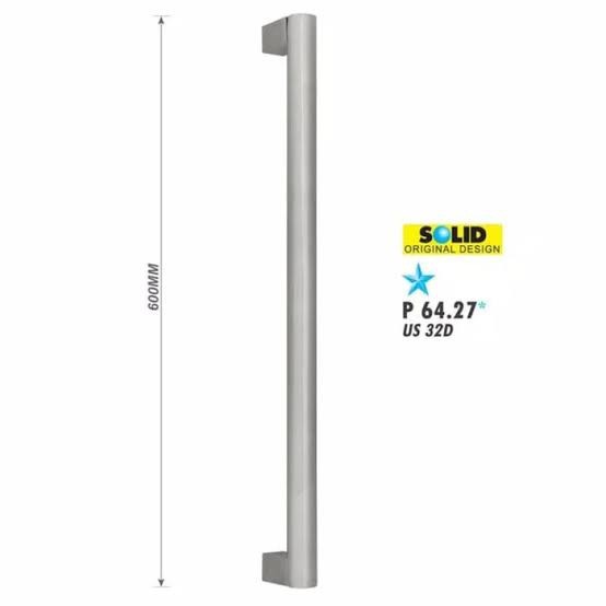 Jual SOLID - PULL HANDLE SOLID P 64.27 STAINLESS SUS 304 ( 60 CM ) / HANDLE PINTU KUPU-KUPU ...