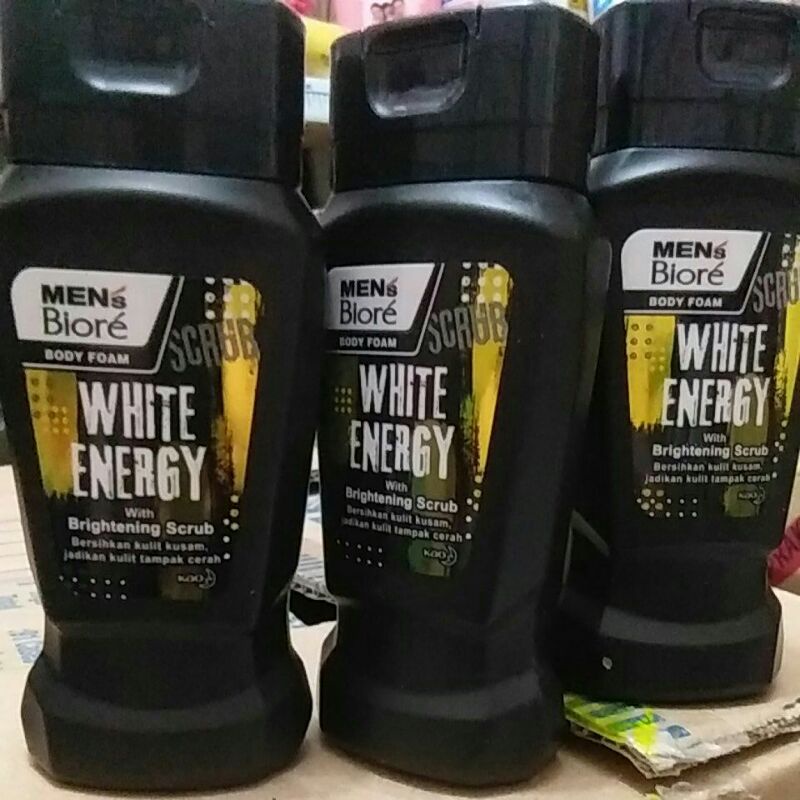Jual MENS BIORE BODY FOAM WHITE ENERGY 100ml | Shopee Indonesia