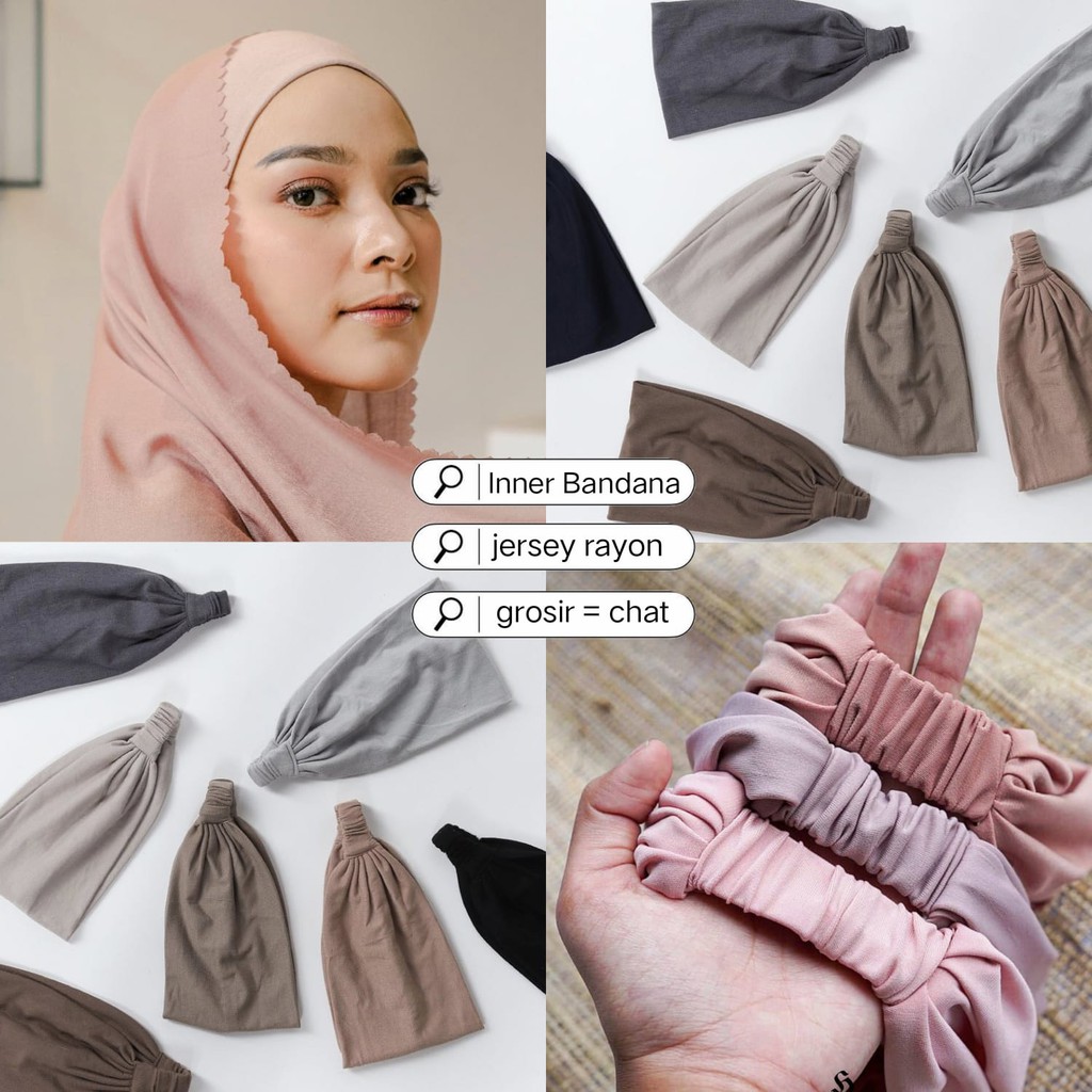 Jual Ciput Bandana Kaos Basic Premium / Inner Bandana Anti Ribet ...
