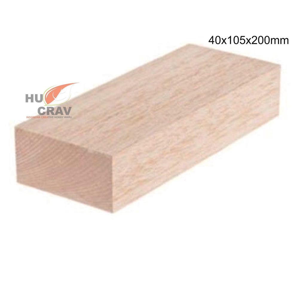Jual Kayu Balsa Balok 4x10,5 x20cm Blok Wooden Craft DIY | Shopee Indonesia