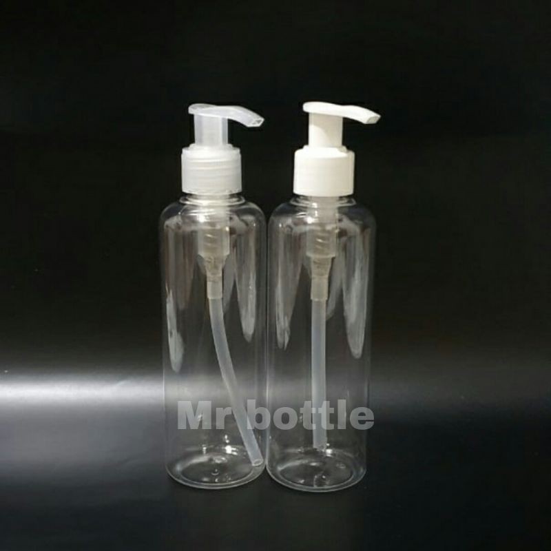 Jual Botol 250ml + Tutup Pump | Pamp PET Bening Natural | 250 ml Wadah Kosong Isi Ulang Parfum ...