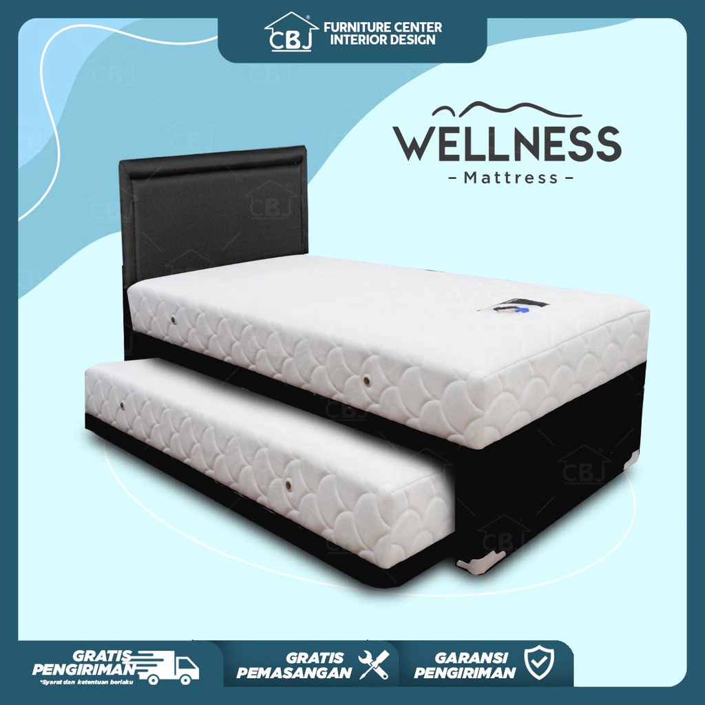 Jual Wellness Kasur Spring Bed 2 in 1 Standard - Full Set | Shopee ...