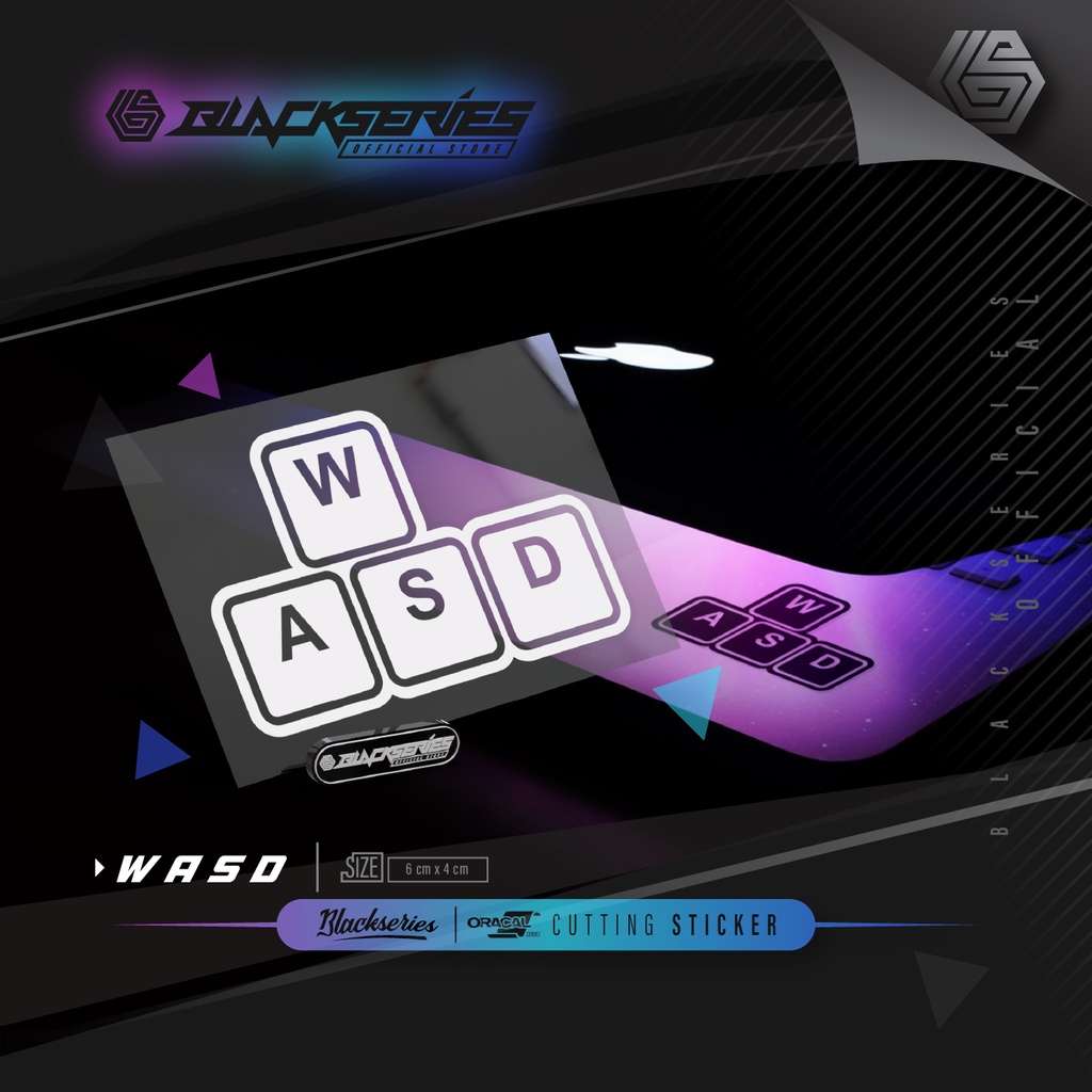 Jual Cutting Sticker WASD | Stiker WASD | Stiker Keyboard | Shopee ...