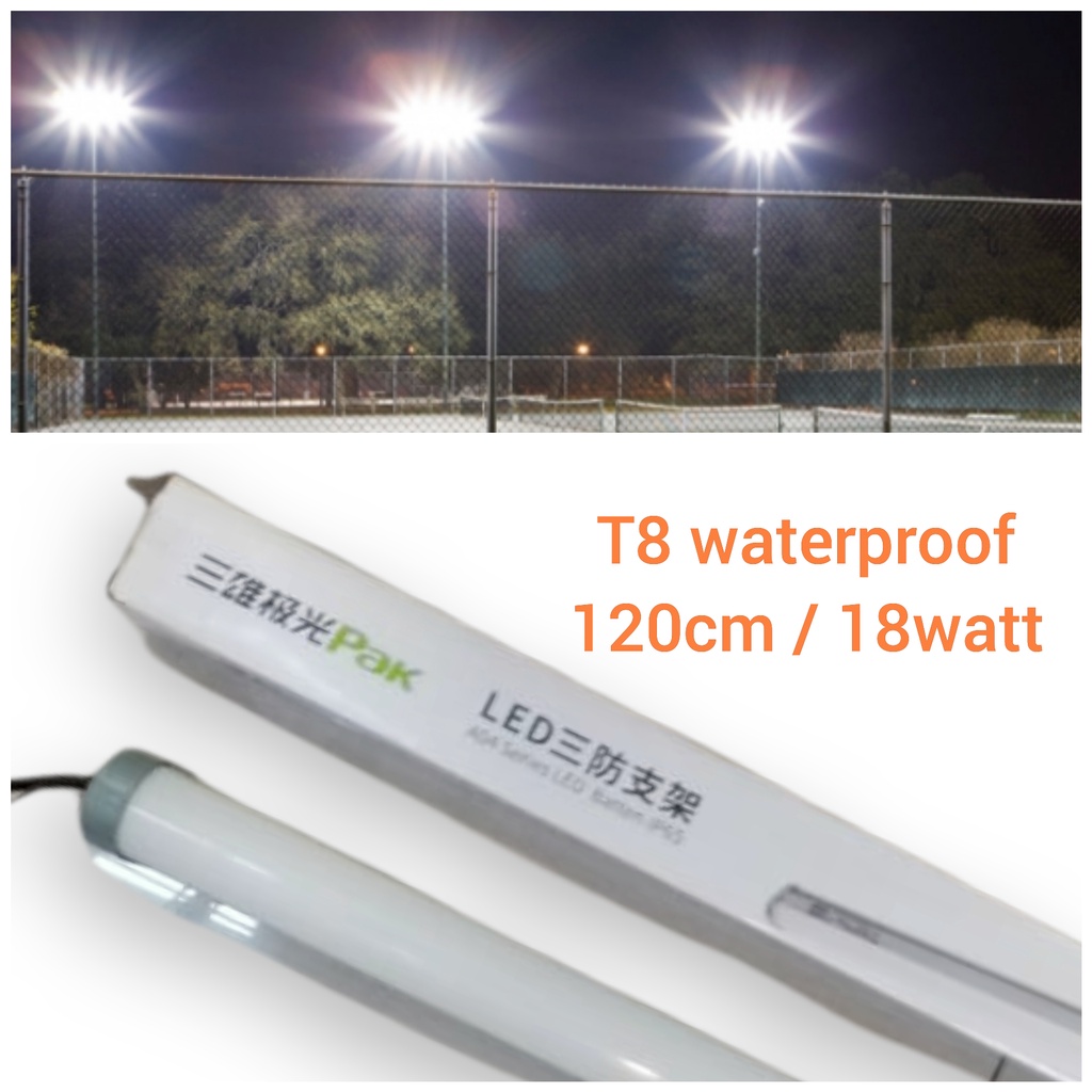 Jual Lampu LED T8 Kap TL Waterproof 18w 18watt 18 watt 120cm IP65 ...