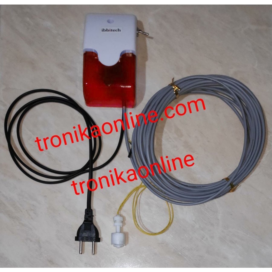 Jual Alarm Air Sensor Banjir Water Level Bak Mandi Toren Siren Strobe ...