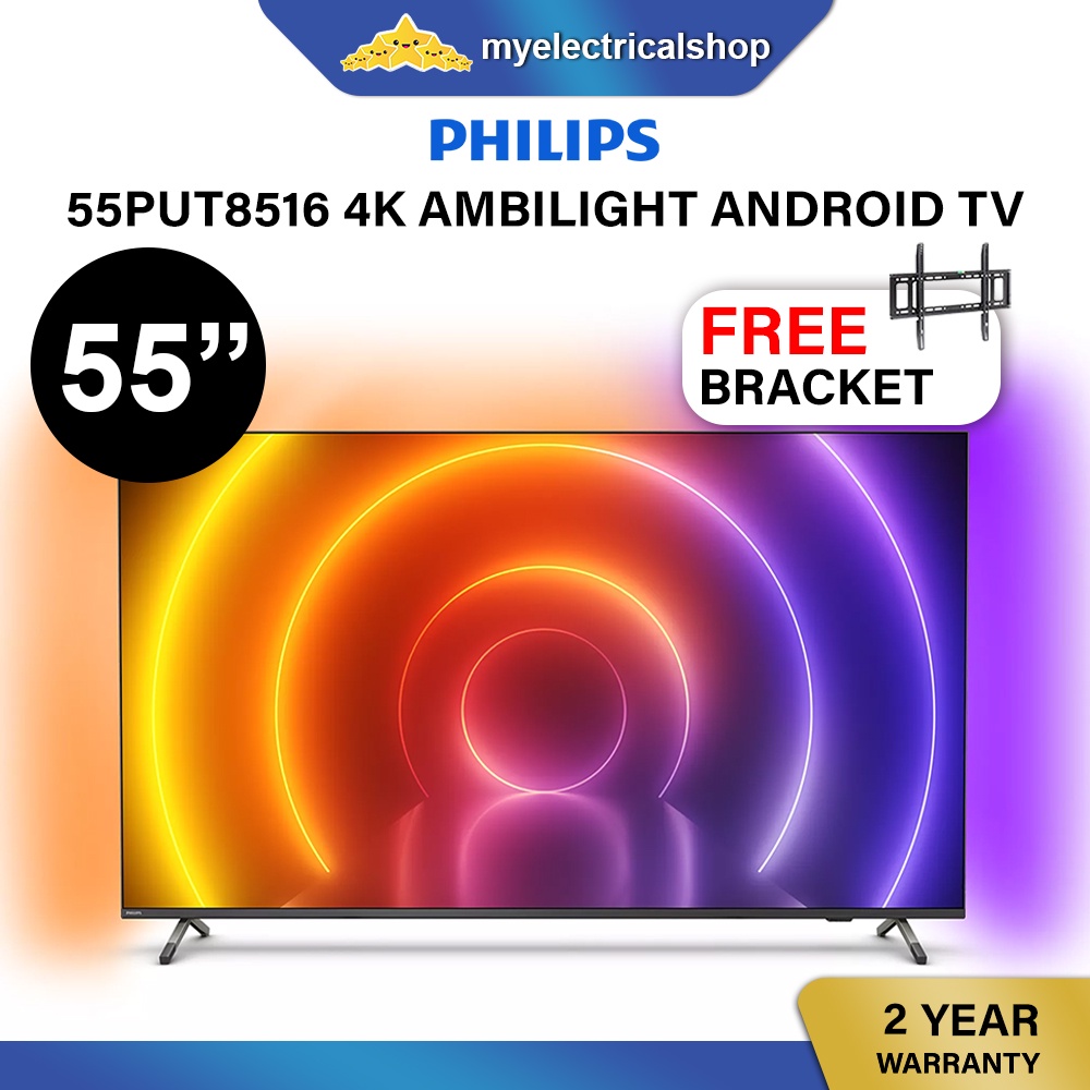 Jual Philips 55 Inch 4K Ambilight ANDROID TV 55PUT8516 Dolby Atmos ...