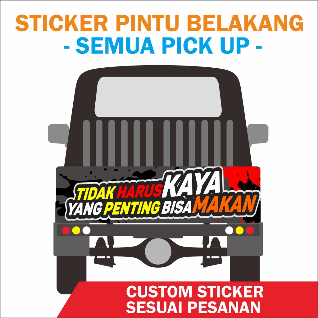 Jual Sticker Print Custom Pintu Belakang PIck Up | Shopee Indonesia
