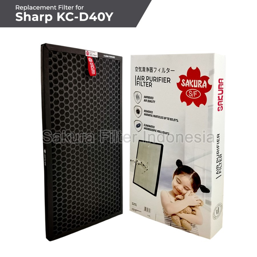 Jual Filter Carbon Sharp Air Purifier KC-D40Y Sakura APC-79441 | Shopee ...