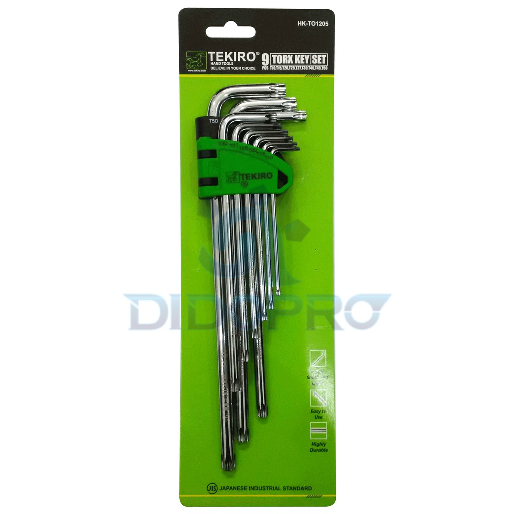 Jual Kunci L Set 9 pcs Tekiro Model Bintang Panjang Tanpa Lubang | Shopee Indonesia