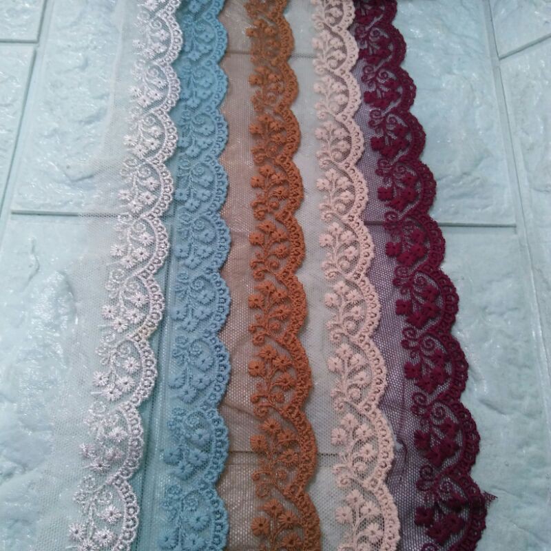 Jual Renda tile kecil meteran | Shopee Indonesia