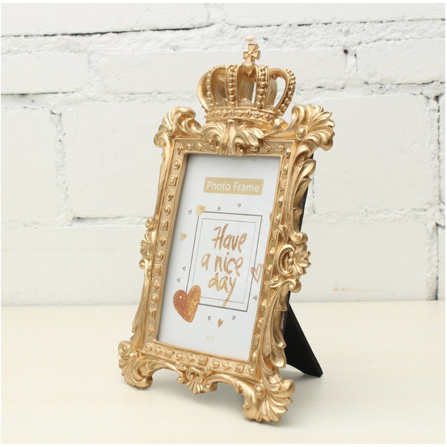 Jual Vintage Gold FRAME Crown bingkai foto / Frame Foto Cantik 04 ...