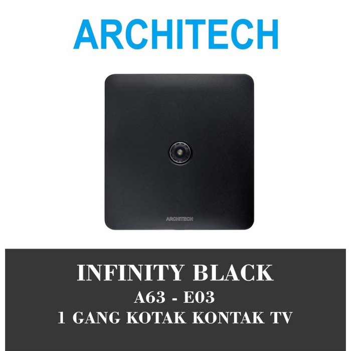 Jual Architech Infinity A63-E03 Black Stop Kontak/OUTLET/JACK TV | Shopee Indonesia