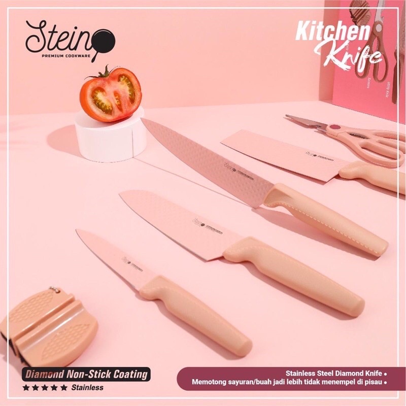 Jual Diamond Knife Set Steincookware / Pisau Dapur Set Stein | Shopee ...