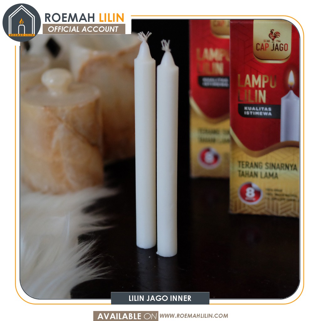 Jual Lilin Putih | Lilin Mati Lampu | Lilin Batang | Lilin Jago Inner ...