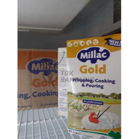 Jual Populer] MILLAC GOLD UHT Whipping Cream Cooking & Pouring 1L ...