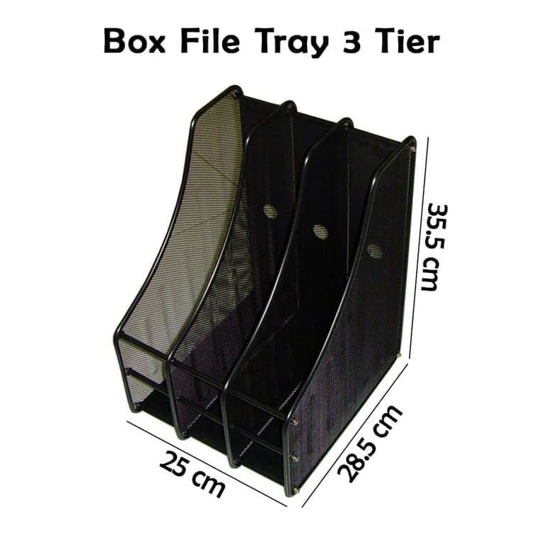 Jual Jual Box File Tray 3 Tier Rak Besi Sekat Vertikal Arsip Document ...