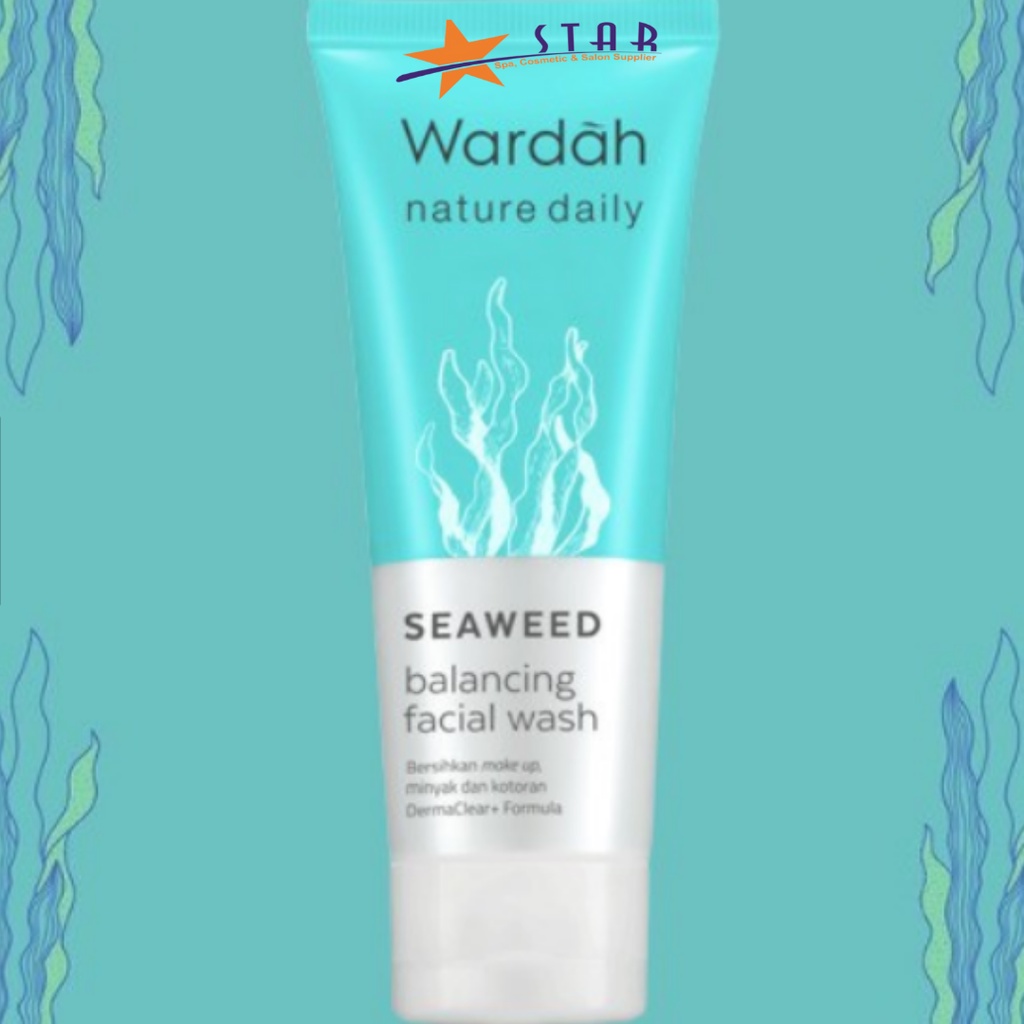 Jual Wardah Nature Daily Seaweed Balancing Facial Wash 60ml | Sabun ...