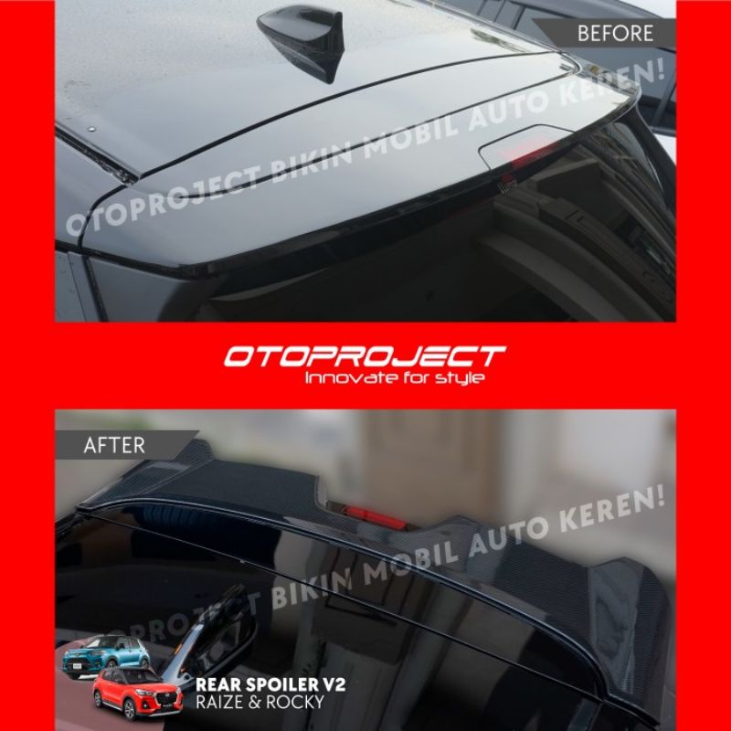 Jual Rear Spoiler Toyota Raize Daihatsu Rocky Otoproject V1 Carbon ...