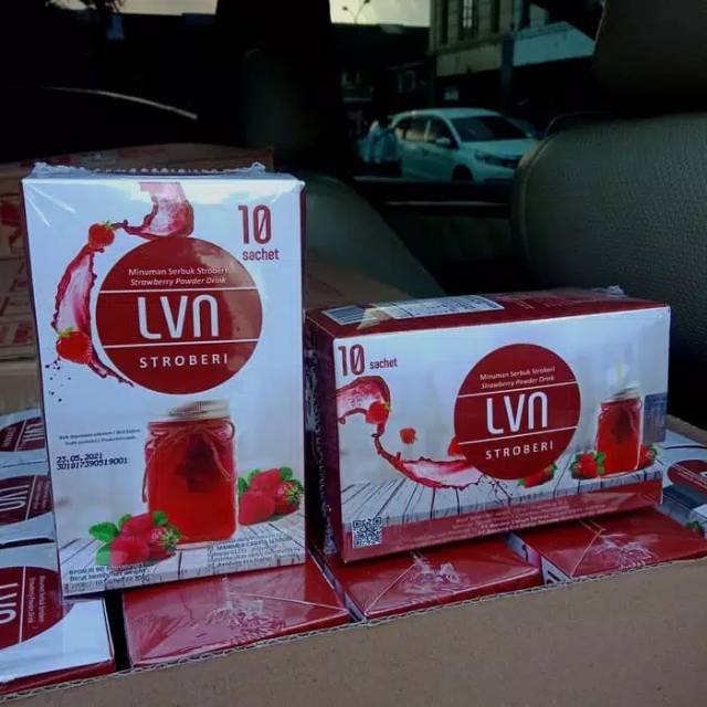 Jual LVN Collagen (LVN Strawberry) kemasan baru original 100% | Shopee ...