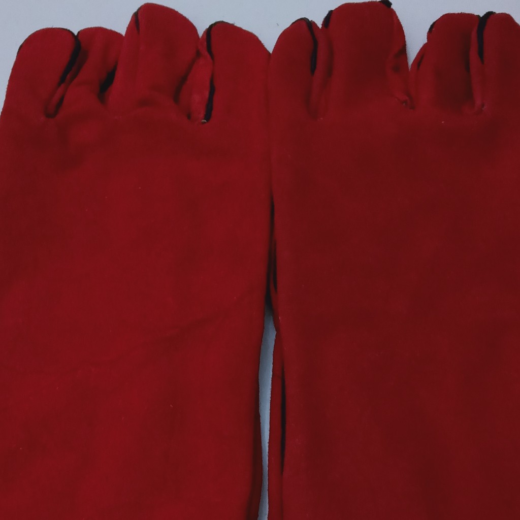 Jual Sarung Tangan Las Kulit MERAH 14 Inch RED Welding | Shopee Indonesia