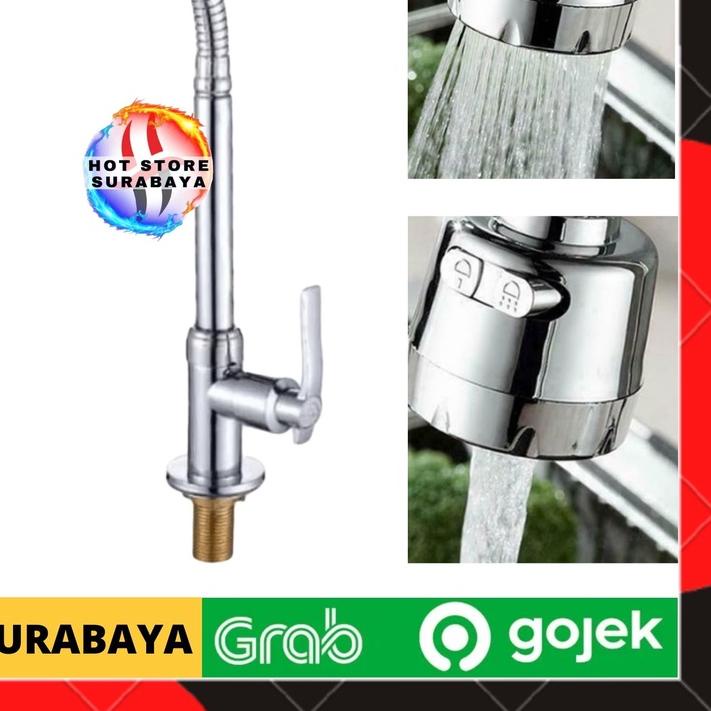 Jual KRAN ANGSA CUCI PIRING SINK SHOWER WASTAFEL LEHER ANGSA FLEKSIBEL ...