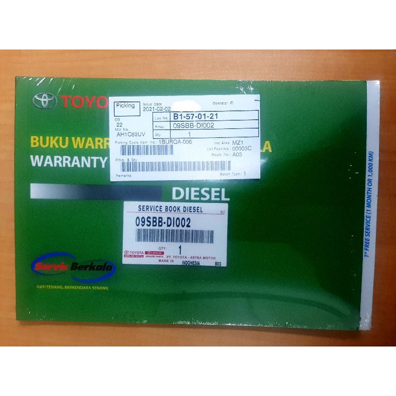 Jual Buku Service Toyota Diesel | Shopee Indonesia