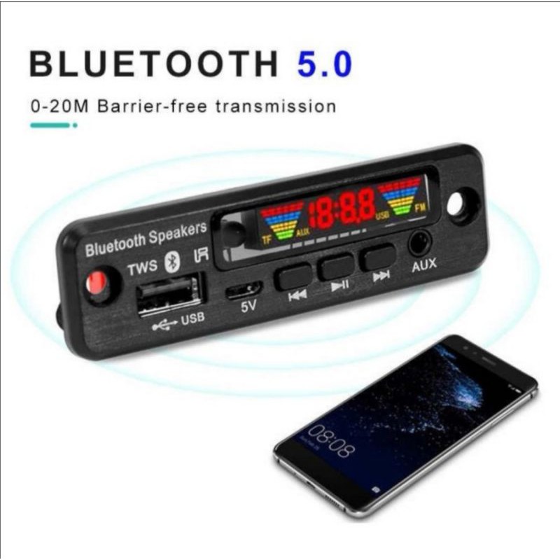 Jual KIT MODUL Bluetooth 5.0 TWS MP3 USB loseless PLAYER FM Radio ...
