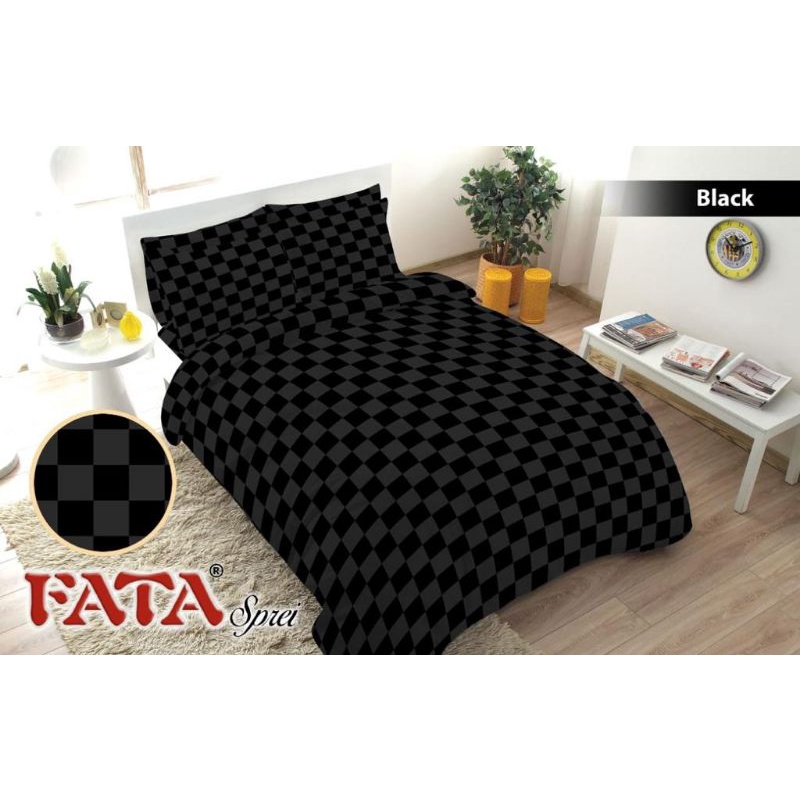 Jual FATA - Bed Cover Set / Bed Cover Hitam / Black Ukuran Single ...