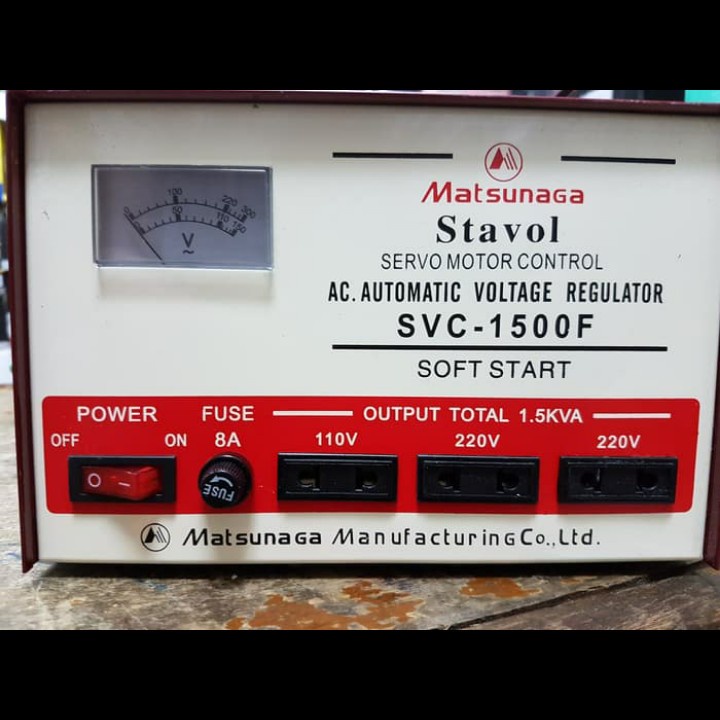 Jual Stavol Stavolt Stabilizer 1500 Watt MATSUNAGA (Servo Motor System ...