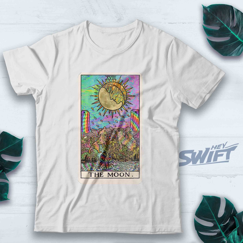 Jual KAOS PSYCHADELIC TAROT THE MOON T-SHIRT BAJU DISTRO | Shopee Indonesia