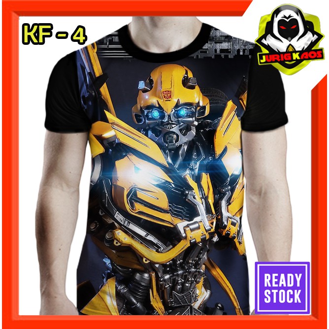 Jual Kaos Transformers Bumblebee Robot kuning Baju Karakter Film Murah ...