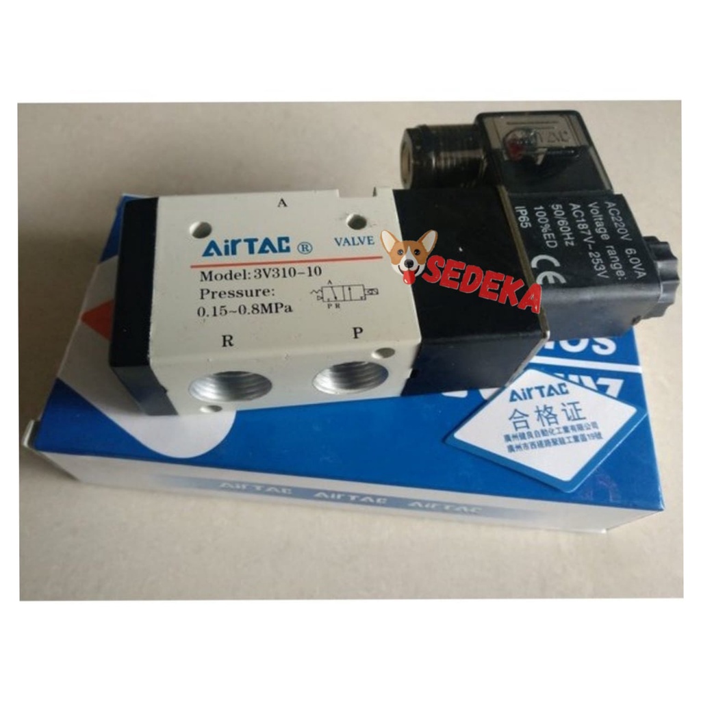 Jual Solenoid Valve Pneumatic 3V310-10 3/8 Inch Airtac | Shopee Indonesia