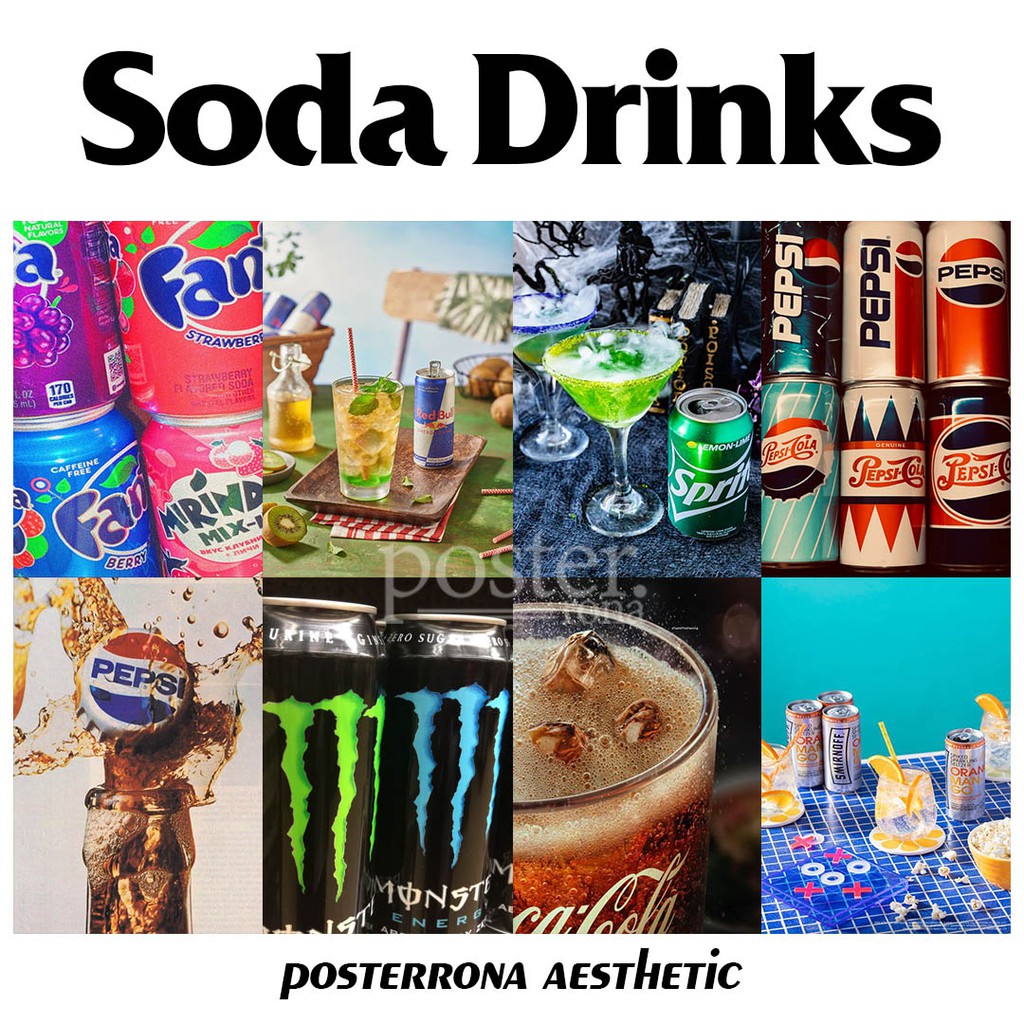Jual POSTER SODA DRINK SERIES | PEPSI COCACOLA FANTA MONSTER ENERGY ...