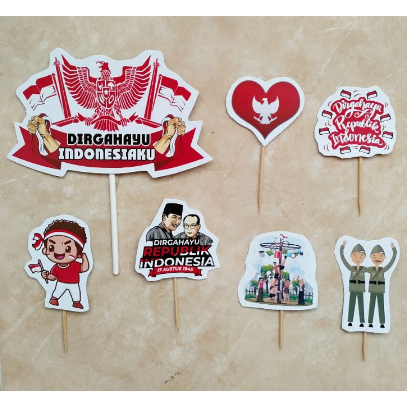 Jual 1 set topper toper hiasan kue cupcake cup cake nasi tumpeng ulang ...