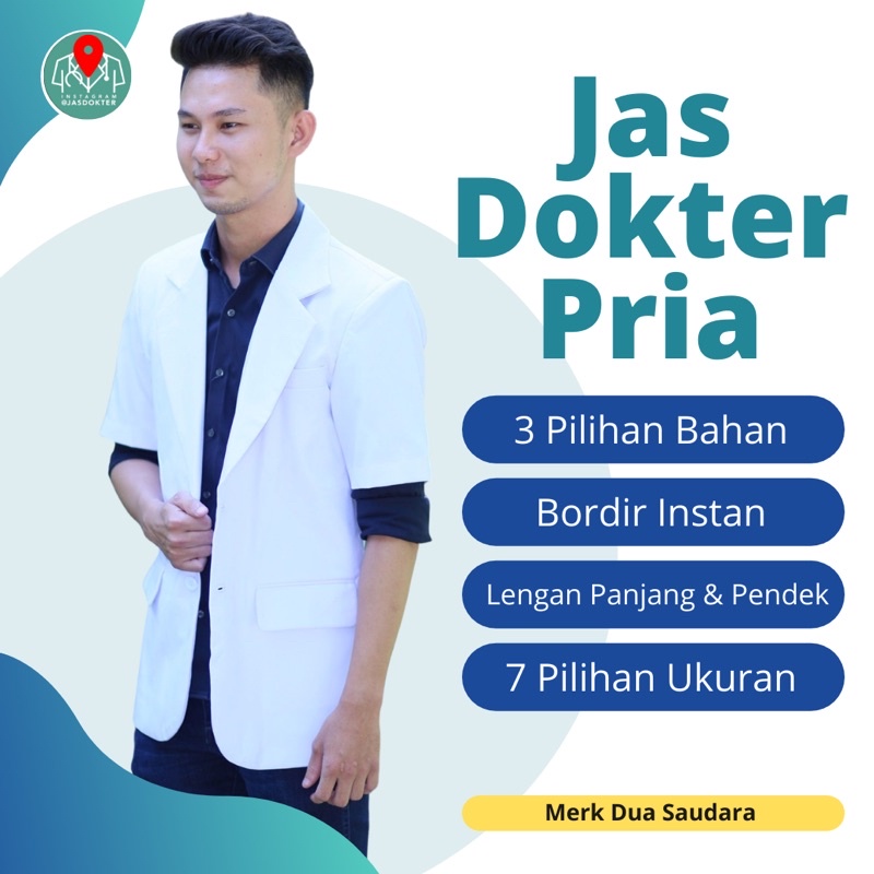 Jual Jas Dokter Pria Snelli Bahan Serat dan Halus | Shopee Indonesia