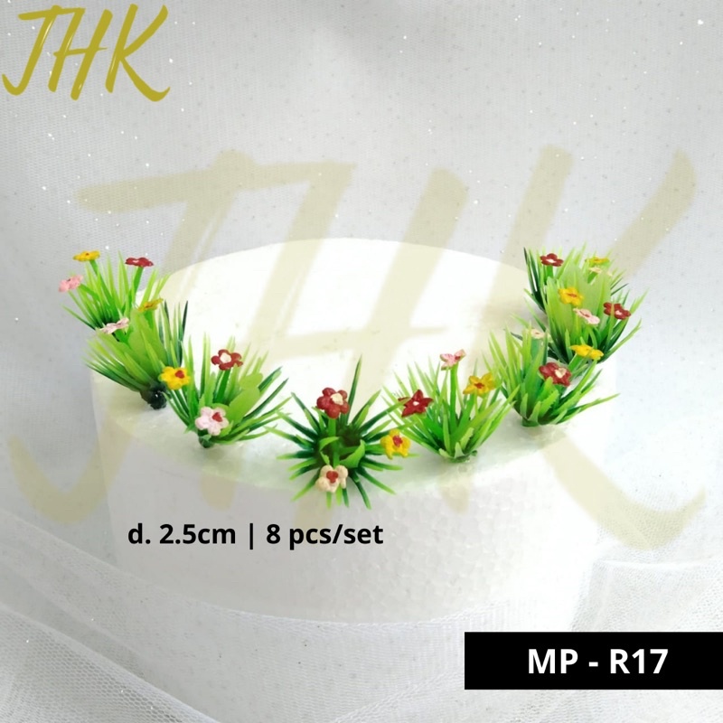 Jual MP R17 - Hiasan Kue Cake Topper Tanaman Rumput Bunga (isi 8 ...
